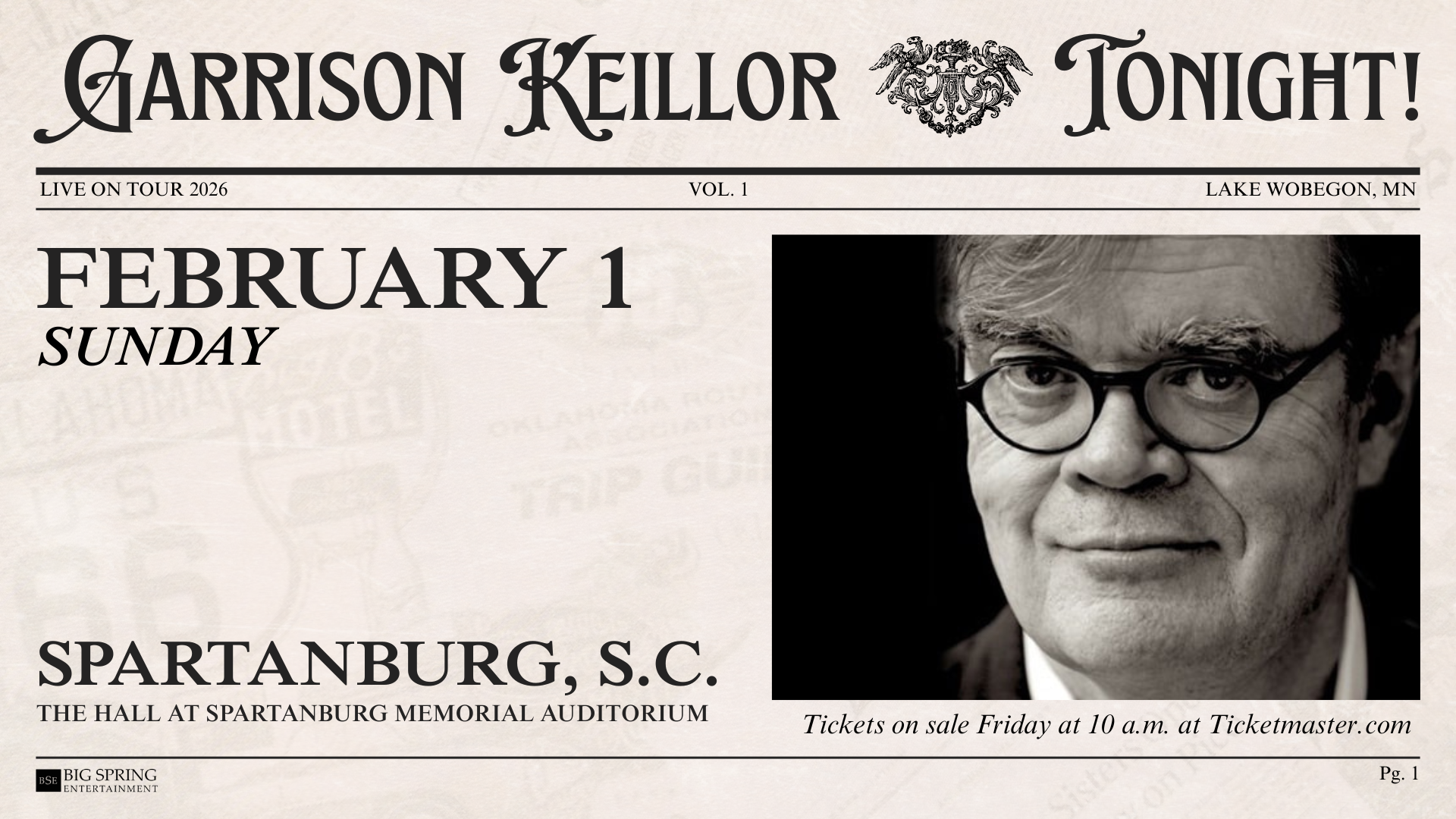 Garrison Keillor | Spartanburg Memorial Auditorium